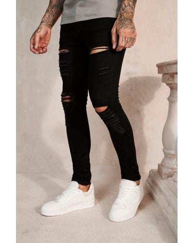 Ripped Super Skinny Jeans for Men - Up to 80% off | Lyst