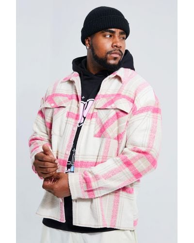 Pink BoohooMAN Shirts for Men | Lyst