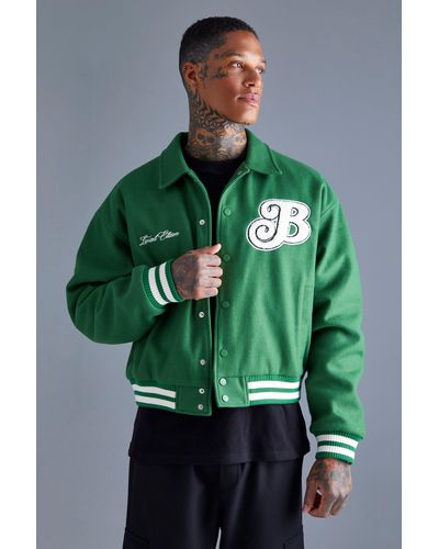 Green BoohooMAN Jackets for Men | Lyst