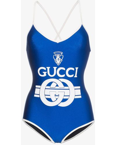 Blue Gucci Beachwear and swimwear outfits for Women | Lyst