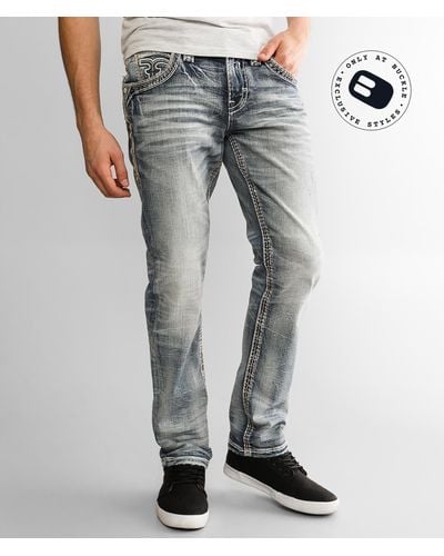 Gray Rock Revival Jeans for Men | Lyst