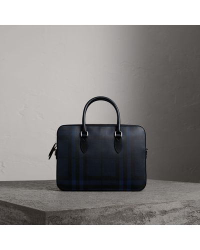 Blue Burberry Briefcases and laptop bags for Men | Lyst
