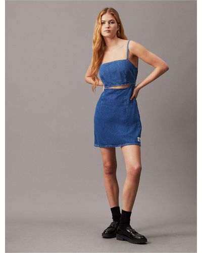 Denim Cut Out Dresses for Women - Up to 55% off | Lyst