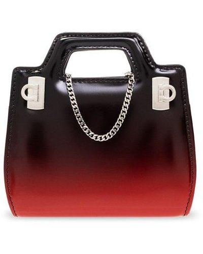 Red Ferragamo Shoulder bags for Women | Lyst