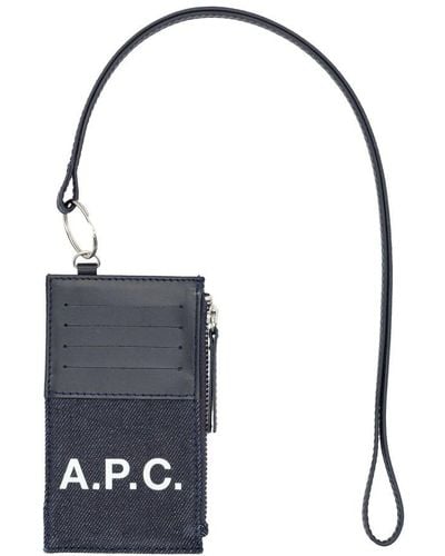 Blue A.P.C. Wallets and cardholders for Men | Lyst