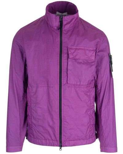 Purple Stone Island Jackets for Men | Lyst