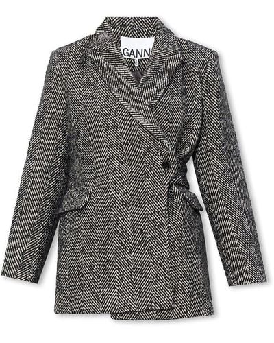 Gray Ganni Coats for Women | Lyst
