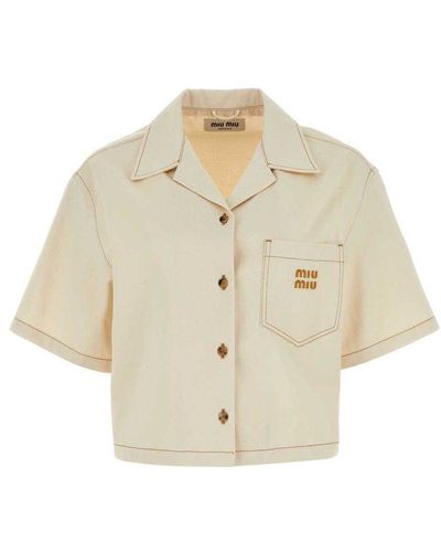 Natural Miu Miu Tops for Women | Lyst