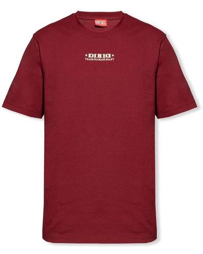 Red DIESEL T-shirts for Men | Lyst