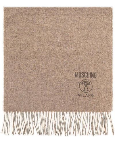 Natural Moschino Scarves and mufflers for Men | Lyst