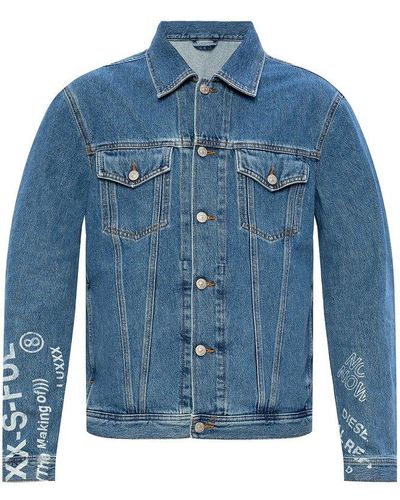 Blue DIESEL Jackets for Men | Lyst
