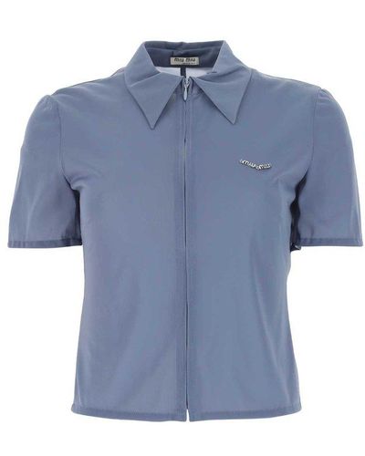 Blue Miu Miu Tops for Women | Lyst