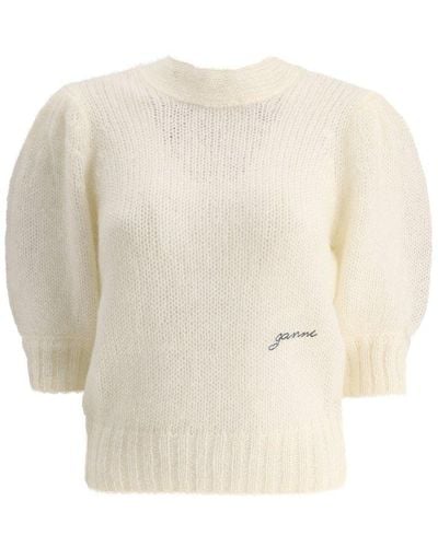 White Ganni Sweaters and knitwear for Women | Lyst