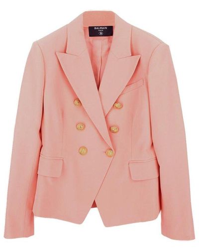 Pink Balmain Jackets for Women | Lyst