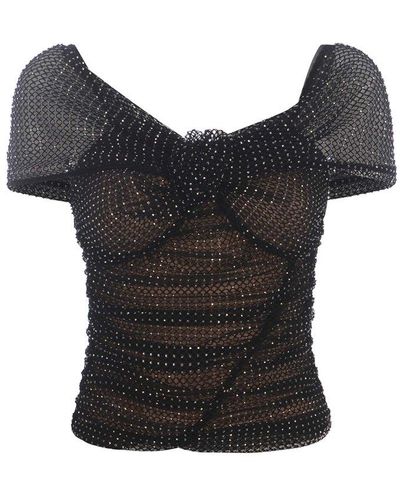 Self-Portrait Embellished Tops for Women | Lyst