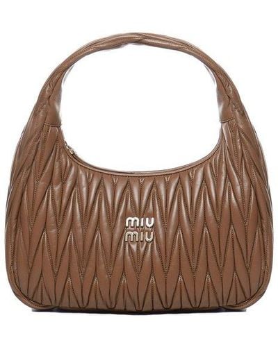 Brown Miu Miu Hobo bags and purses for Women | Lyst