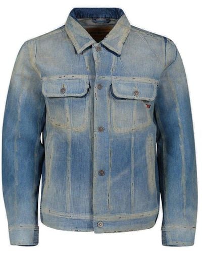 Blue DIESEL Jackets for Men | Lyst