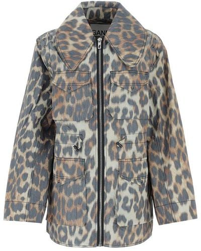 Gray Ganni Coats for Women | Lyst