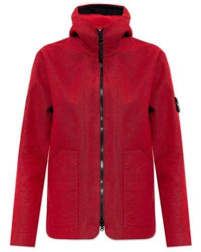 Red Stone Island Jackets for Men | Lyst