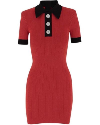 Red Balmain Dresses for Women | Lyst