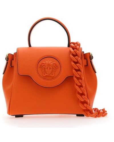 Orange Versace Tote bags for Women | Lyst