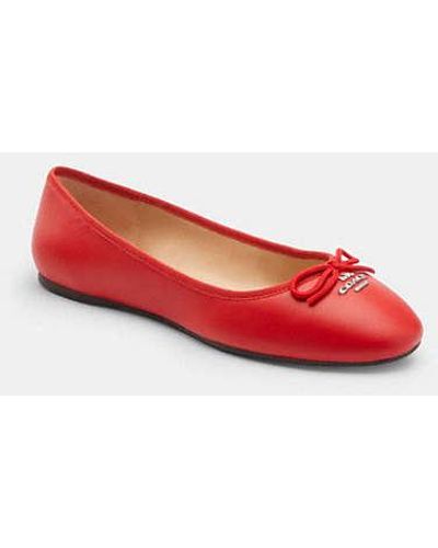 Red COACH Flats for Women | Lyst