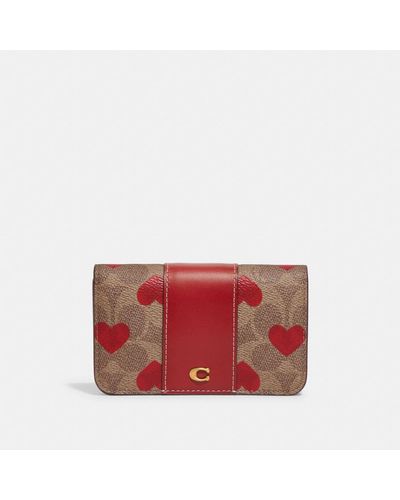 Red COACH Wallets and cardholders for Women | Lyst