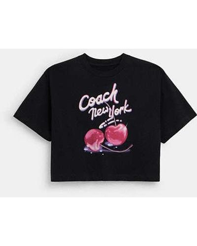 Black COACH Tops for Women | Lyst
