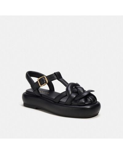Black COACH Flats and flat shoes for Women | Lyst