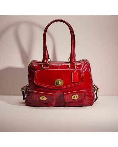 Red COACH Satchel bags and purses for Women | Lyst