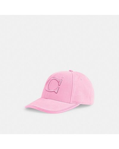 Pink COACH Hats for Women | Lyst