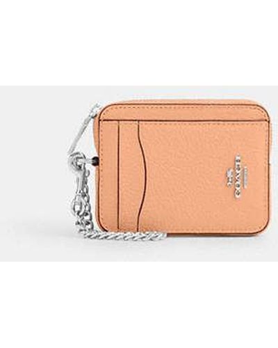 Pink COACH Wallets and cardholders for Women | Lyst