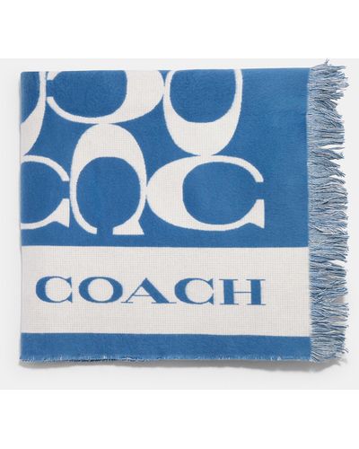 Blue COACH Scarves and mufflers for Women | Lyst