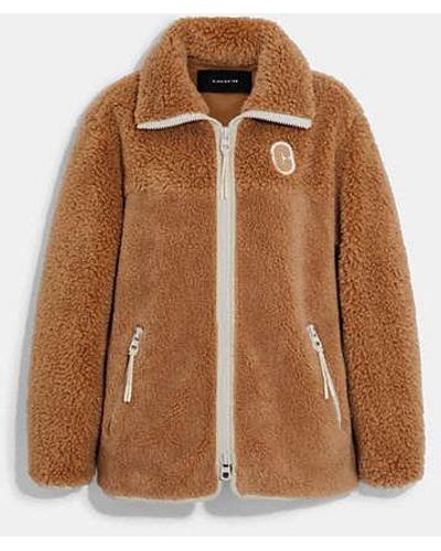 Brown COACH Jackets for Women | Lyst
