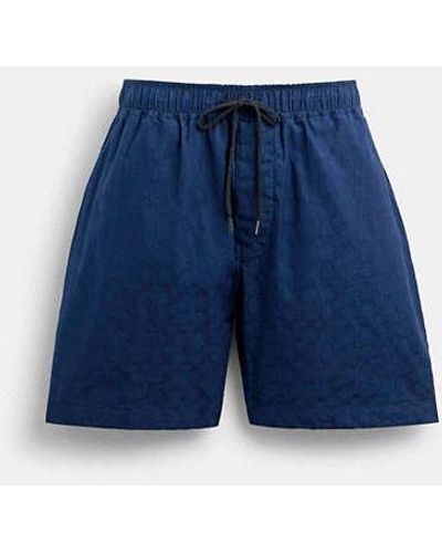 Blue COACH Shorts for Men | Lyst