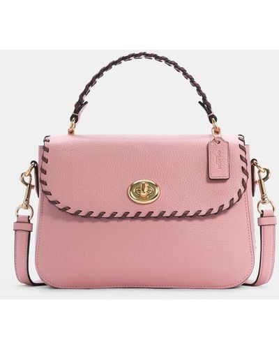Pink COACH Satchel bags and purses for Women | Lyst