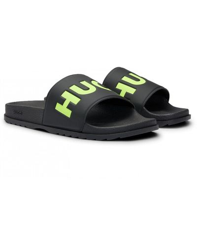 Green HUGO Sandals and Slides for Men | Lyst