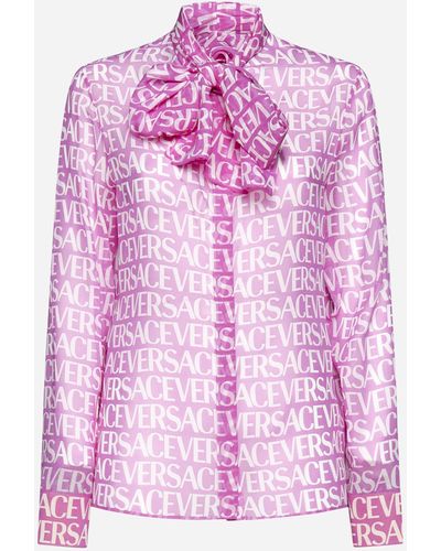 Versace Print Silk Shirts for Women - Up to 60% off | Lyst