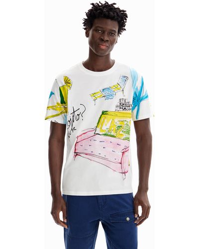 White Desigual T-shirts for Men | Lyst