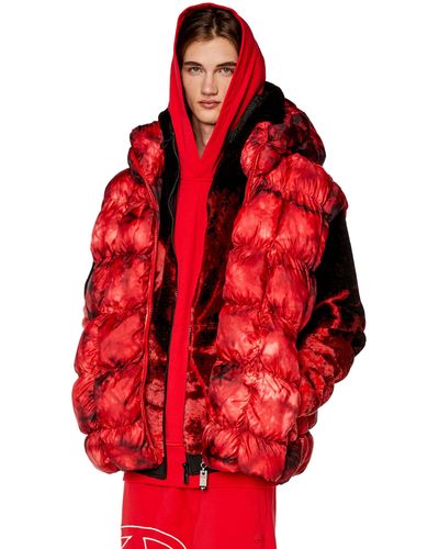 Red DIESEL Jackets for Men | Lyst