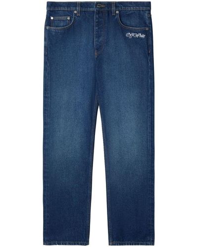 Blue and White Jeans for Men | Lyst