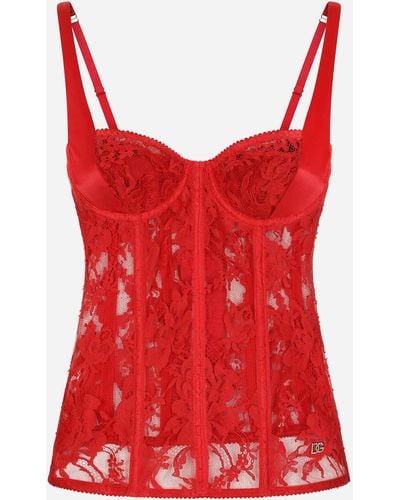 Red Dolce & Gabbana Lingerie for Women | Lyst