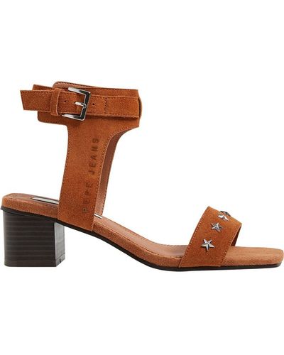 Brown Pepe Jeans Heels For Women Lyst