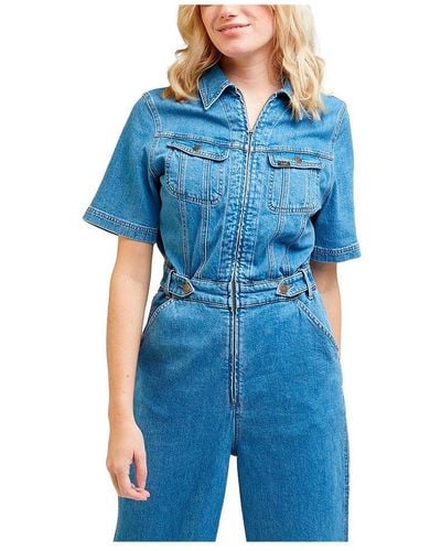 Blue Lee Jeans Jumpsuits and rompers for Women | Lyst