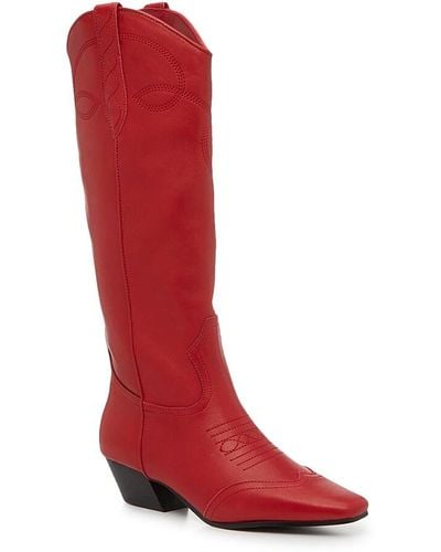 Red Steve Madden Boots for Women | Lyst