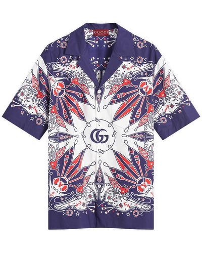 Blue Gucci Shirts for Men | Lyst