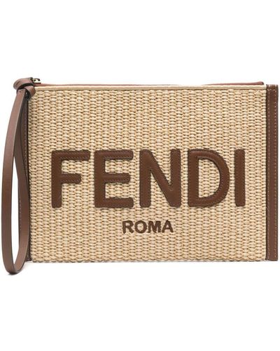 Natural Fendi Beach bag tote and straw bags for Women | Lyst
