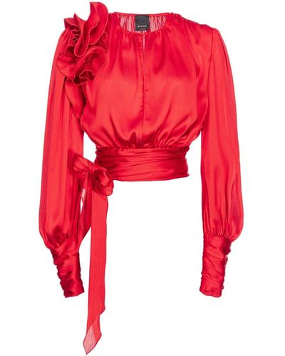 Pink Satin Blouses for Women - Up to 55% off | Lyst