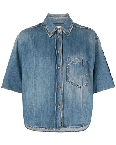 Blue Victoria Beckham Tops for Women | Lyst