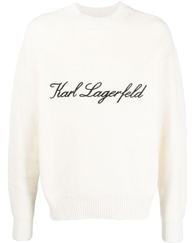 Natural Karl Lagerfeld Sweaters and knitwear for Men | Lyst